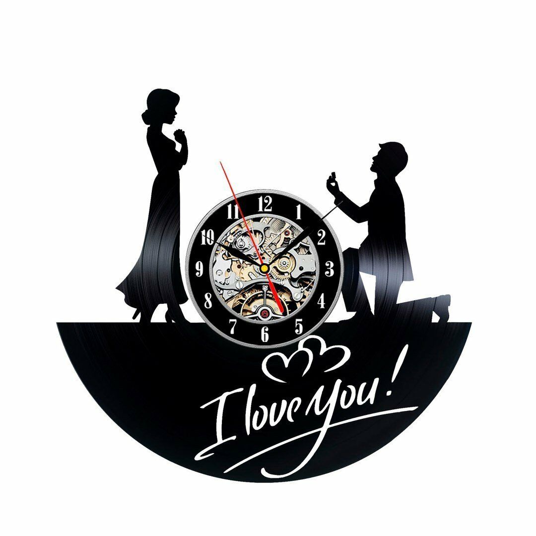 Reloj Amor Pareja proponiendo matrimonio 2560 – www.hechoenmadera.com