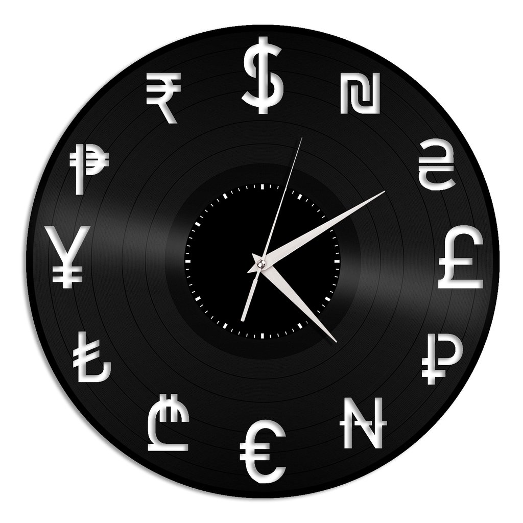 Reloj Varios Simbolos de moneda 3465 – www.hechoenmadera.com