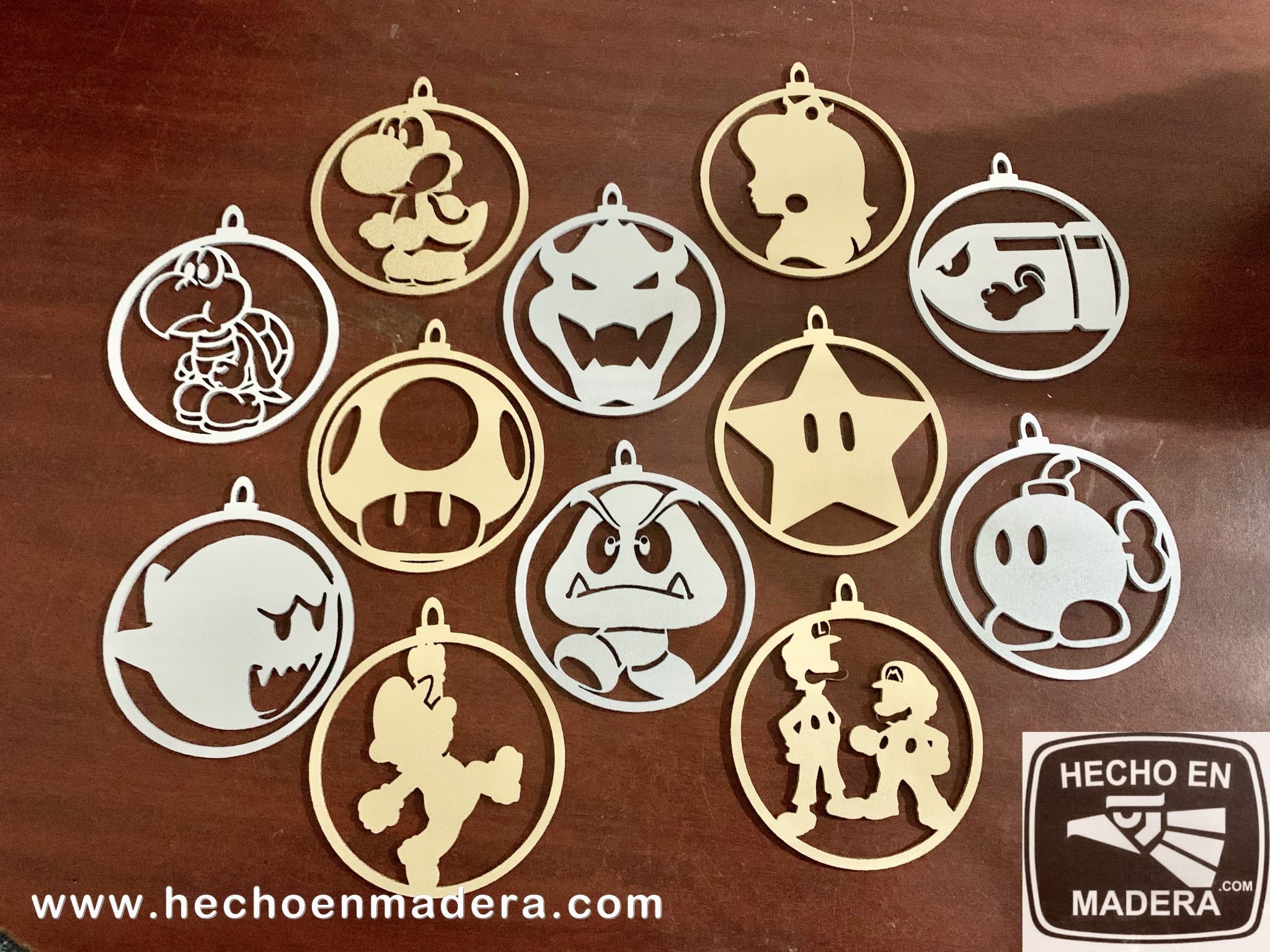 Corte Laser Esferas Docena Nintendo Mario Bros 8561 – www.hechoenmadera.com