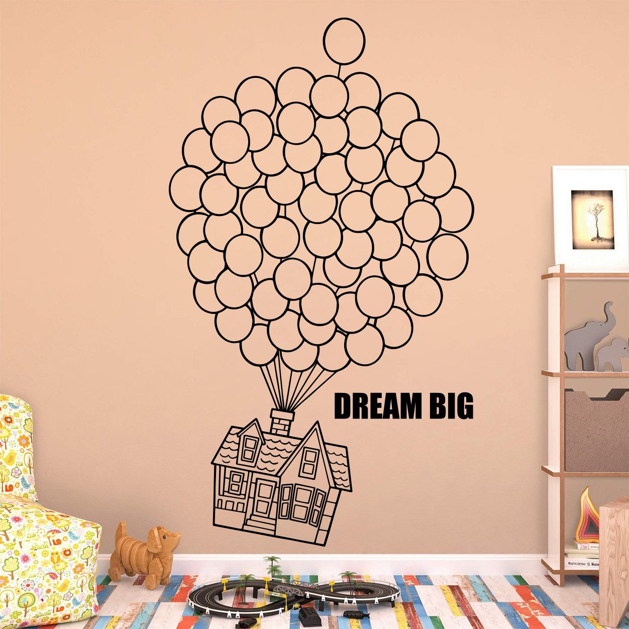 Vinil UP Casa con Globos Grande 6009 – www.hechoenmadera.com